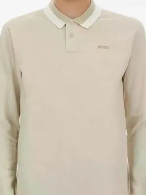 BOSS Long Sleeve Pique Polo Shirt