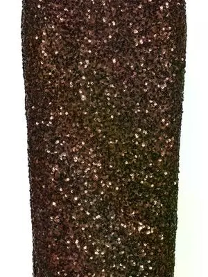 ROTATE BY BIRGER CHRISTENSEN Sequin-embellished Midi Skirt - Brown