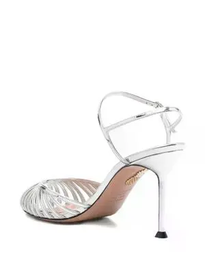 AQUAZZURA Hold Me Heeled Sandals - Silver