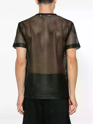 Play Comme Des Garcon Mesh Logo-patch T-shirt