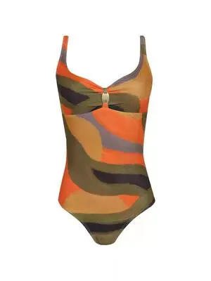LYGIA & NANNY Twist Front One-piece Swimsuit - Orange
