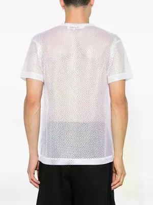 Play Comme Des Garcon Heart Patch Mesh T-shirt - White