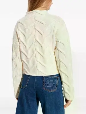 FRAME Cable-knit Roll-neck Sweater - Neutrals