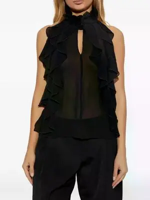 Alexander McQueen Ruffled Top - Black