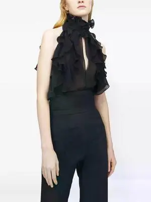 Alexander McQueen Ruffled Top - Black
