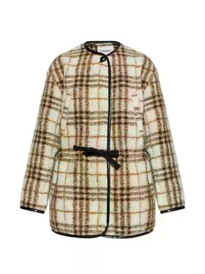 MARANT ETOILE Checked Tie Coat