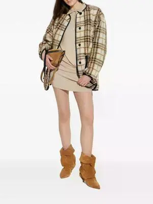 MARANT ETOILE Checked Tie Coat