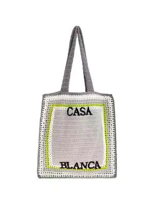 Casablanca Logo Crocheted Tote Bag