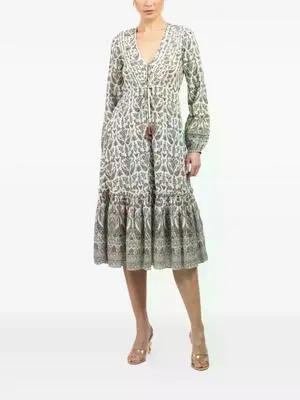 Veronica Beard Vani Tiered Paisley-print Midi Dress