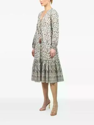 Veronica Beard Vani Tiered Paisley-print Midi Dress