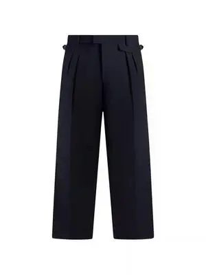 Manière De Voir Maniere De Voir Relaxed Fit Pleated Tailored Trousers - Blue
