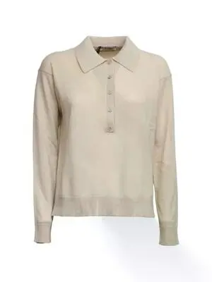 Max Mara Long-sleeve Knitted Polo Top