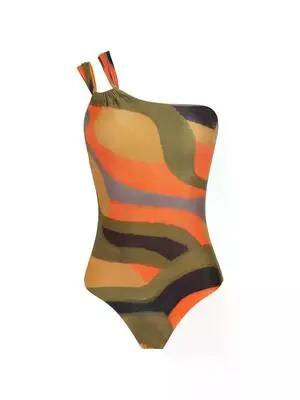 LYGIA & NANNY Printed One-shoulder Swimsuit - Orange