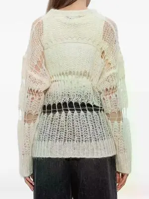 Fabiana Filippi V-neck Open Knit Sweater - Neutrals