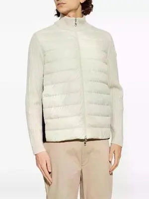 Moncler Padded Ribbed Jacket - Neutrals
