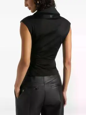 Manière De Voir Maniere De Voir Yvette Twist Front Sleeveless Shirt - Black