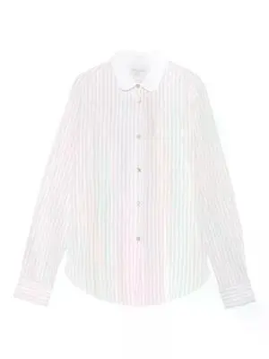 FORTE_FORTE Striped Collared Shirt