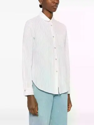 FORTE_FORTE Striped Collared Shirt