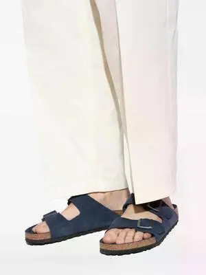 BIRKENSTOCK Arizona Buckle Suede Sandals - Blue