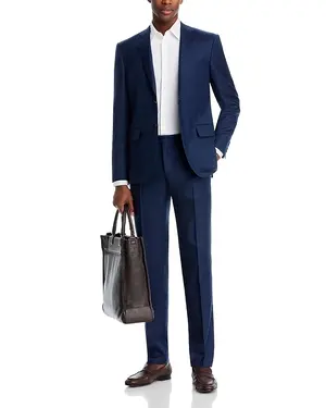 Canali Siena Tonal Plaid Classic Fit Suit - Blue