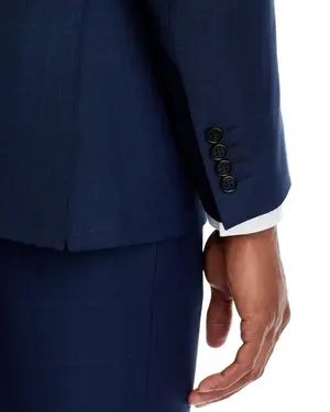 Canali Siena Tonal Plaid Classic Fit Suit - Blue