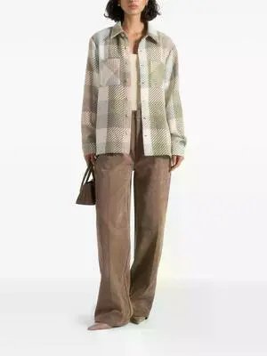 Manière De Voir Check-print Overshirt - Neutrals
