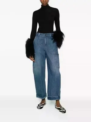 Givenchy Wide Leg Jeans - Blue