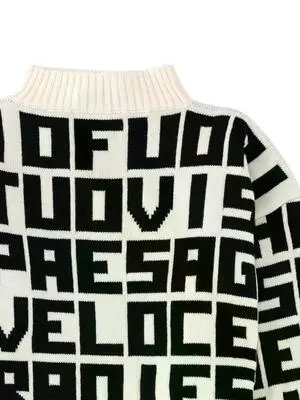 MSGM Cropped Long-sleeve Sweater - Neutrals