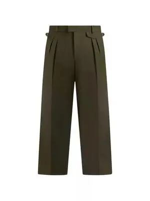 Manière De Voir Pleated Tailored Trousers - Green