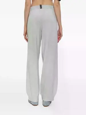 Fabiana Filippi Ribbed-waistband Wide-leg Trousers - Grey