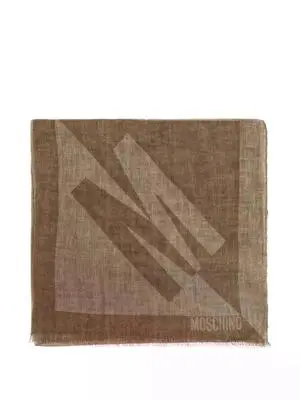 Moschino Logo-detail Scarf - Brown