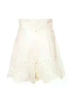Loretta Caponi Rocchetta Scalloped Shorts