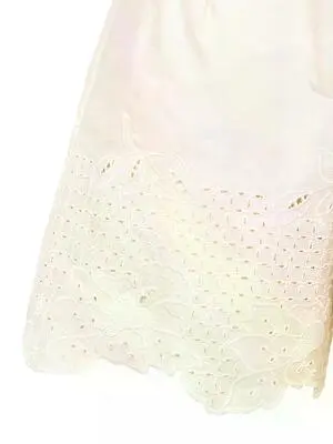 Loretta Caponi Rocchetta Scalloped Shorts