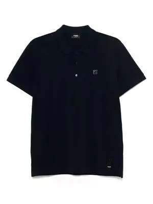 Fendi Logo-embroidered Polo Shirt - Blue