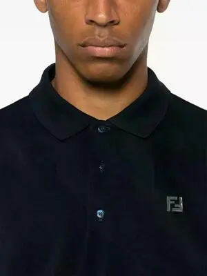 Fendi Logo-embroidered Polo Shirt - Blue