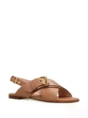 Agl Criss-cross Buckle Sandals - Neutrals