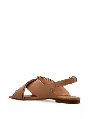 Agl Criss-cross Buckle Sandals - Neutrals
