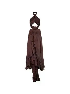 ALINA Pleated Asymmetric Dress