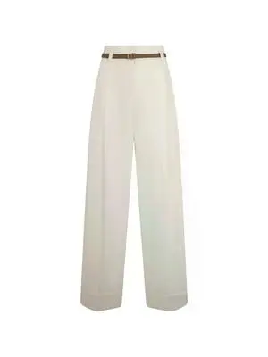 Peserico High-waisted Belted Trousers