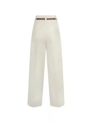 Peserico High-waisted Belted Trousers
