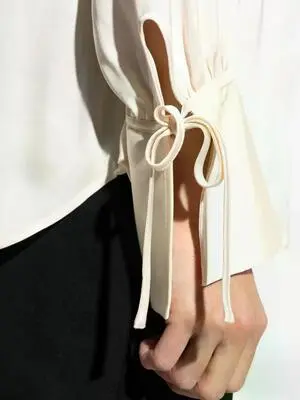 Paul Smith Tie-cuff Button-down Top - Neutrals