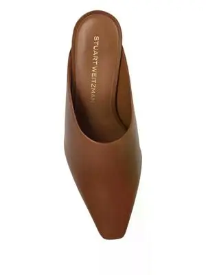 STUART WEITZMAN Stassi Pointed-toe Mules - Brown