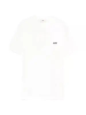 AUTRY Logo-embroidered T-shirt - White