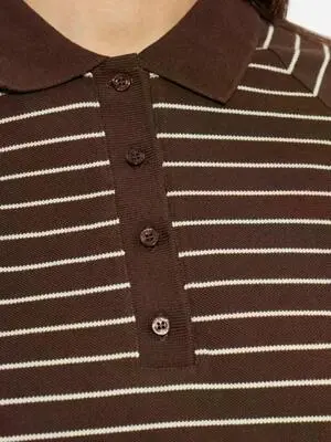 SAMSOE SAMSOE Striped Buttoned Polo Top