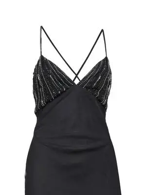ALINA V-neck Open Back Maxi Dress