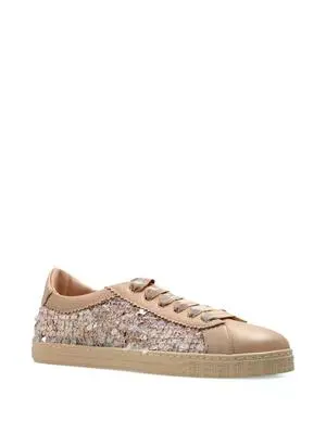 Agl Sequin Embellished Leather Panel Sneakers