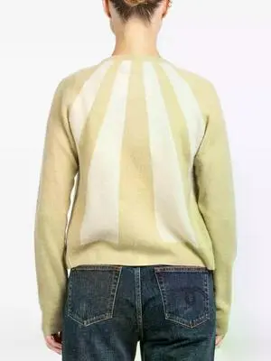 Frenckenberger Striped Sun Cardigan - Neutrals