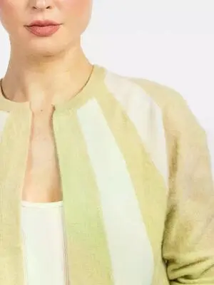 Frenckenberger Striped Sun Cardigan - Neutrals