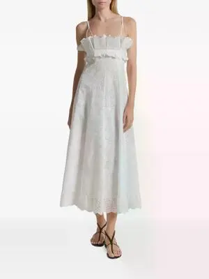Alberta Ferretti Ruffled Eyelet Dress
