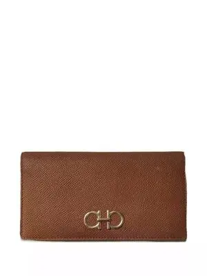 FERRAGAMO Logo Wallet - Brown